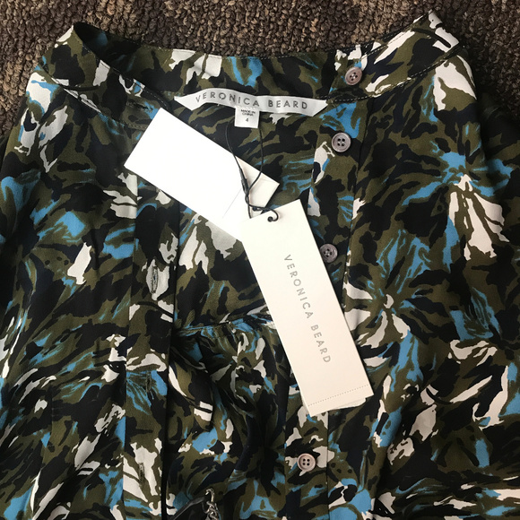 Veronica Beard | Dresses | Veronica Beard Georgina Buttonfront Silk ...